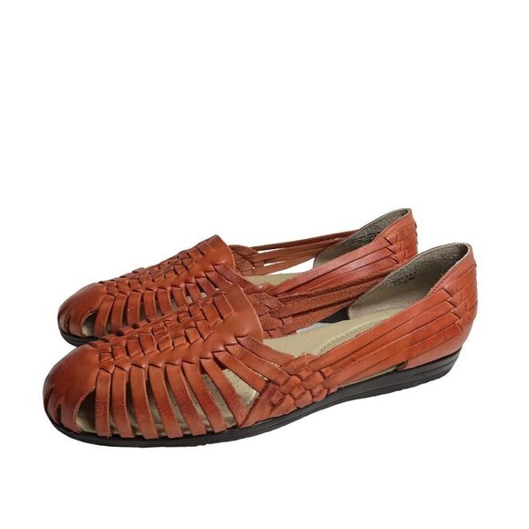 Softspots | Shoes | Softspots Trinidad Natural Woven Leatherflats ...